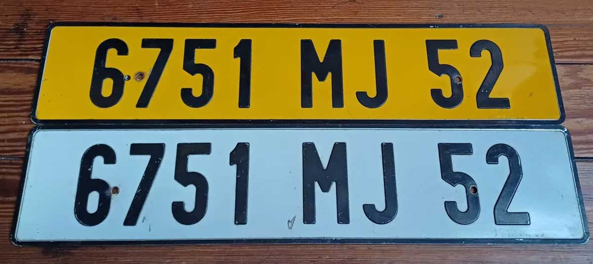 L'histoire des anciennes plaques d'immatriculation